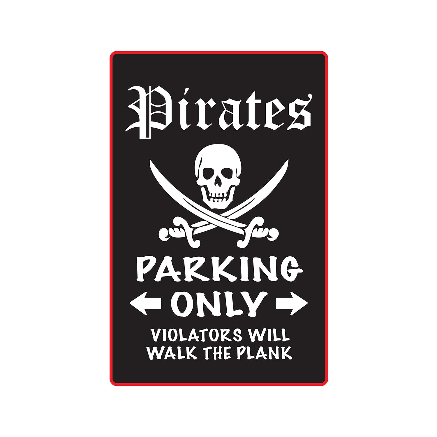 PIRATES Parking Decal blackbeard captain hook kidd gangplank | Indoor ...