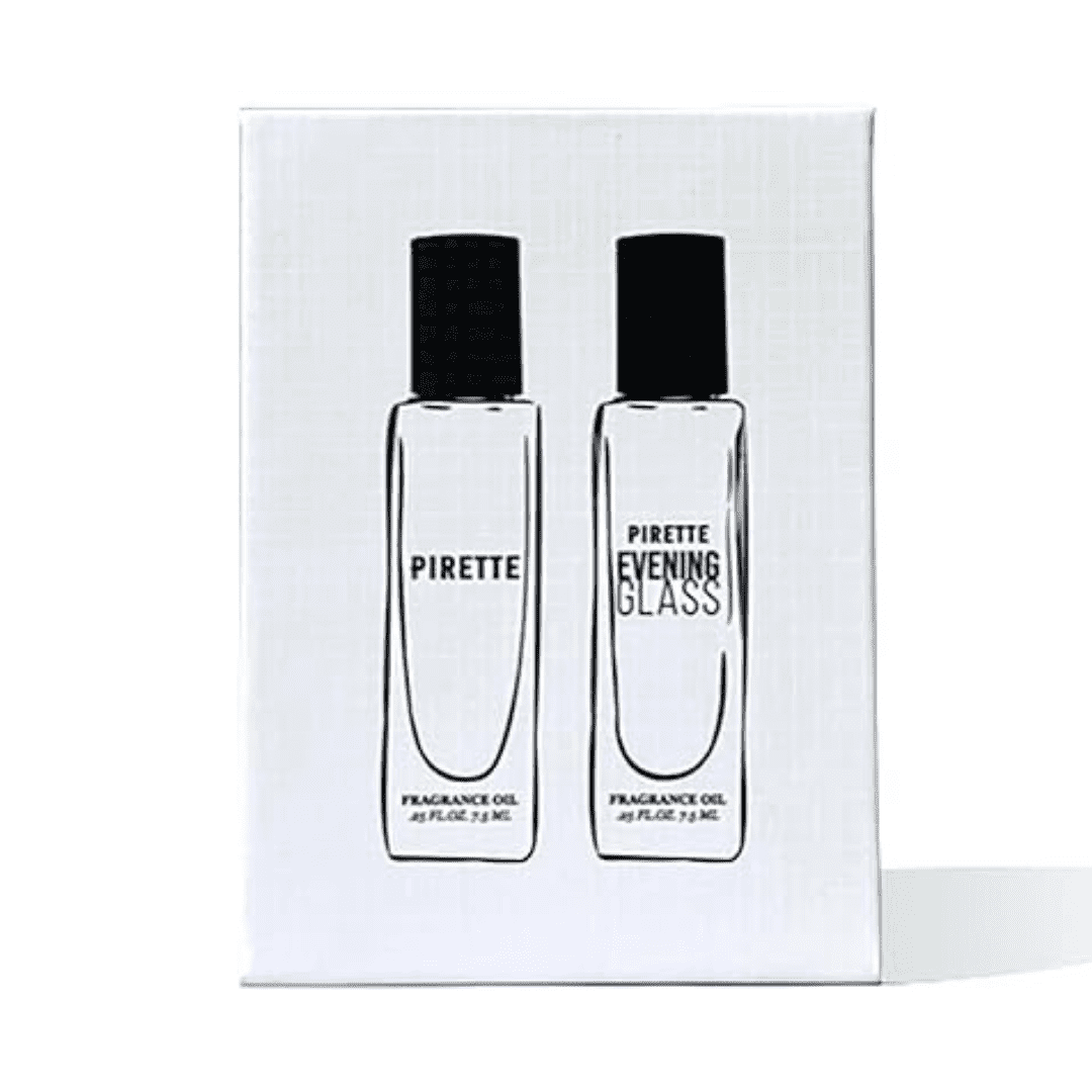 PIRETTE Mini Fragrance Oil Roll-on Duo, Evening Glass & Beach Scents ...