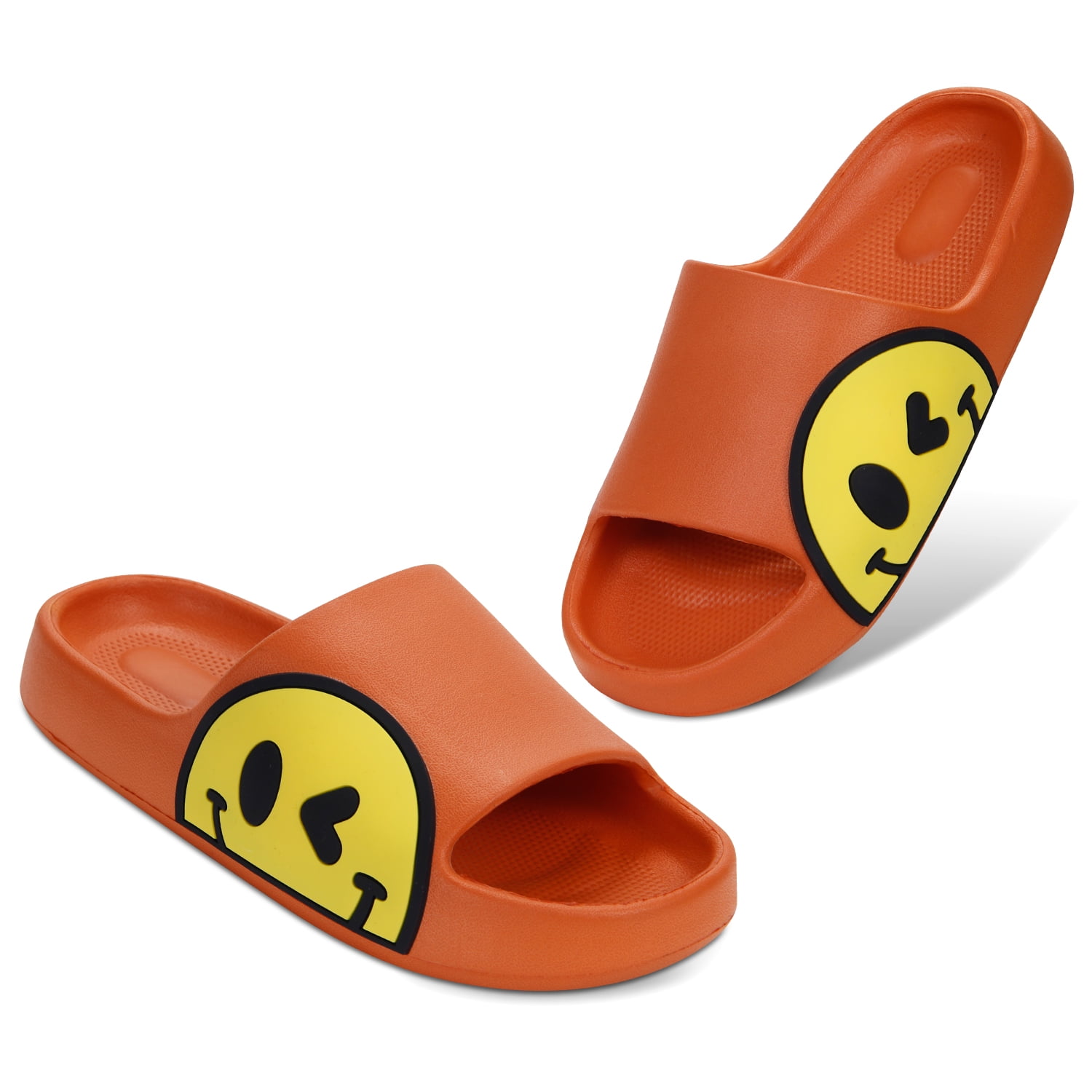 PISIQI Women's Smiley Slippers Sandals EVA Anti Slip Slippers Gym Home ...