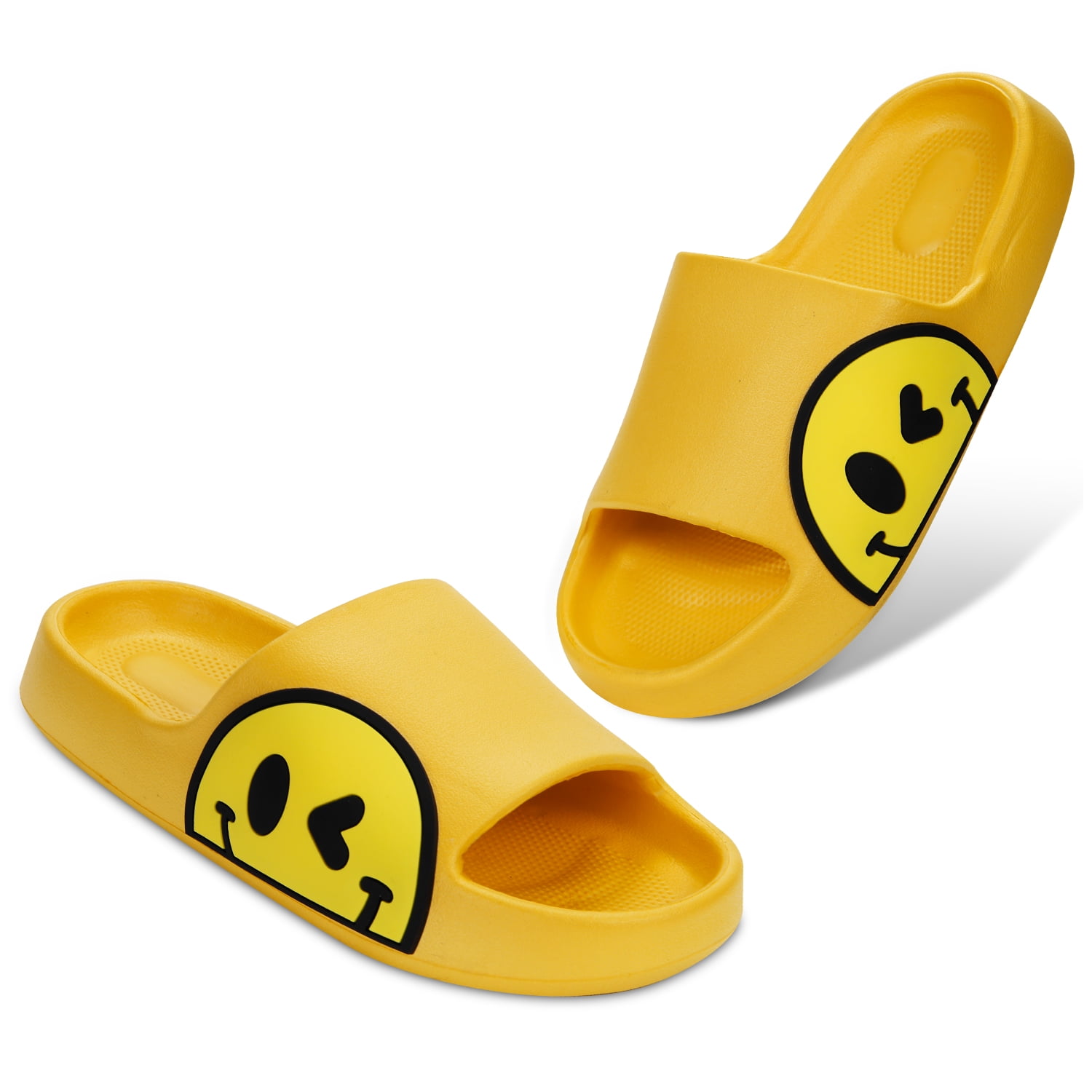 PISIQI Women's Smiley Slippers Sandals EVA Anti Slip Slippers Gym Home ...