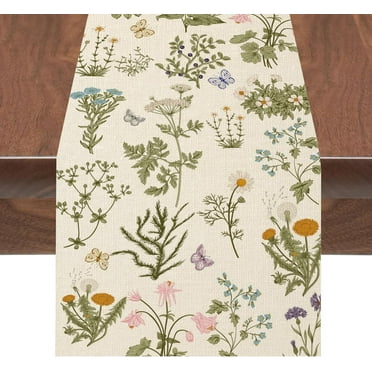 Hydrangea Table Runner, Spring Summer Seasonal Kitchen Dining Table ...