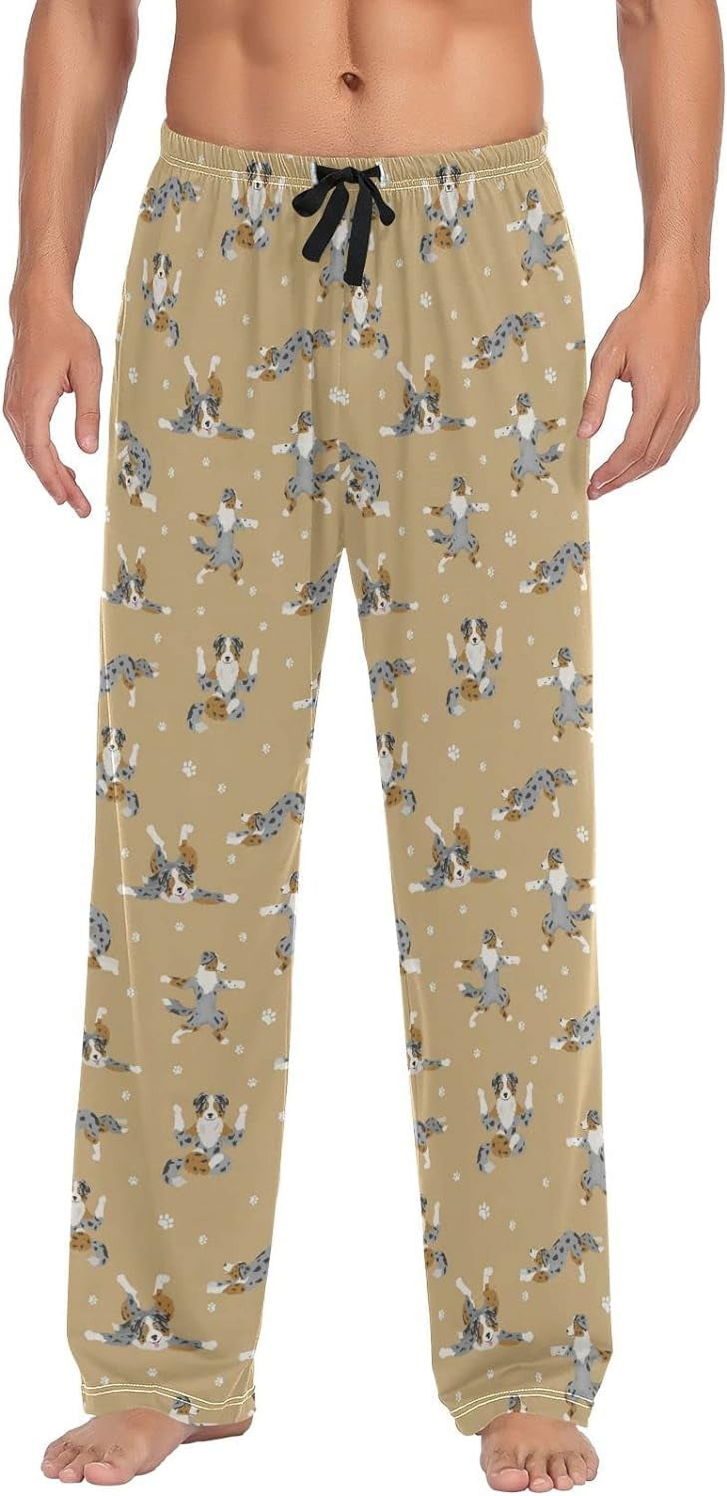 PISONIC Australian Shepherd Mens Pajama Pants Lounge Men's Pajama ...