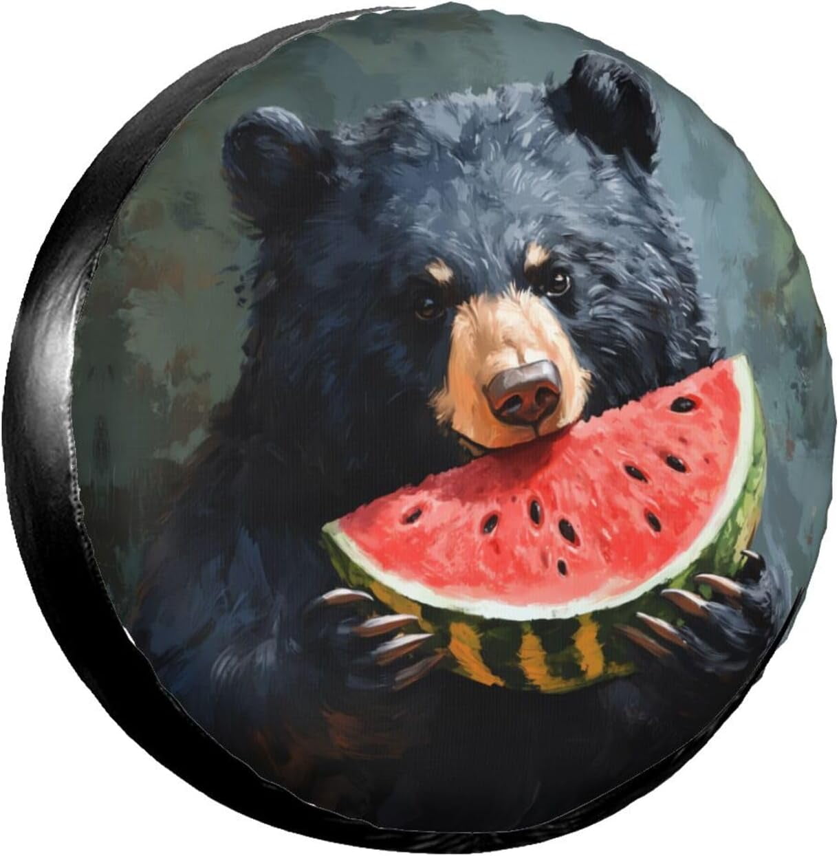 PISONIC Bear Eating Watermelon Spare Tire Cover Weatherproof Universal ...