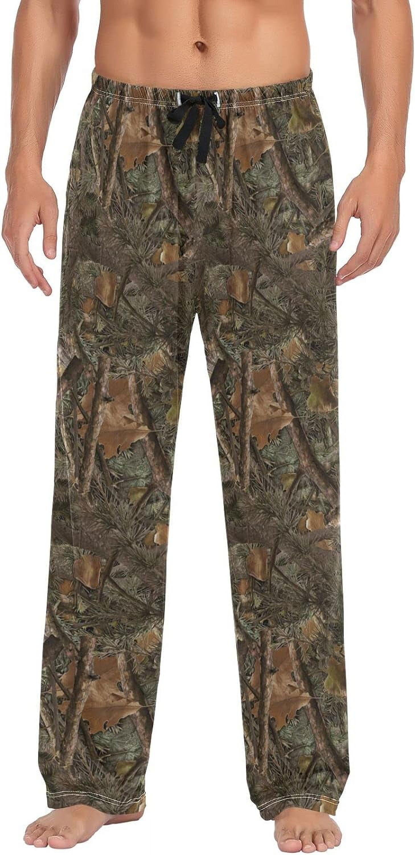 PISONIC Camo Mens Pajama Pants Lounge Men's Pajama Bottoms Soft Sleep ...