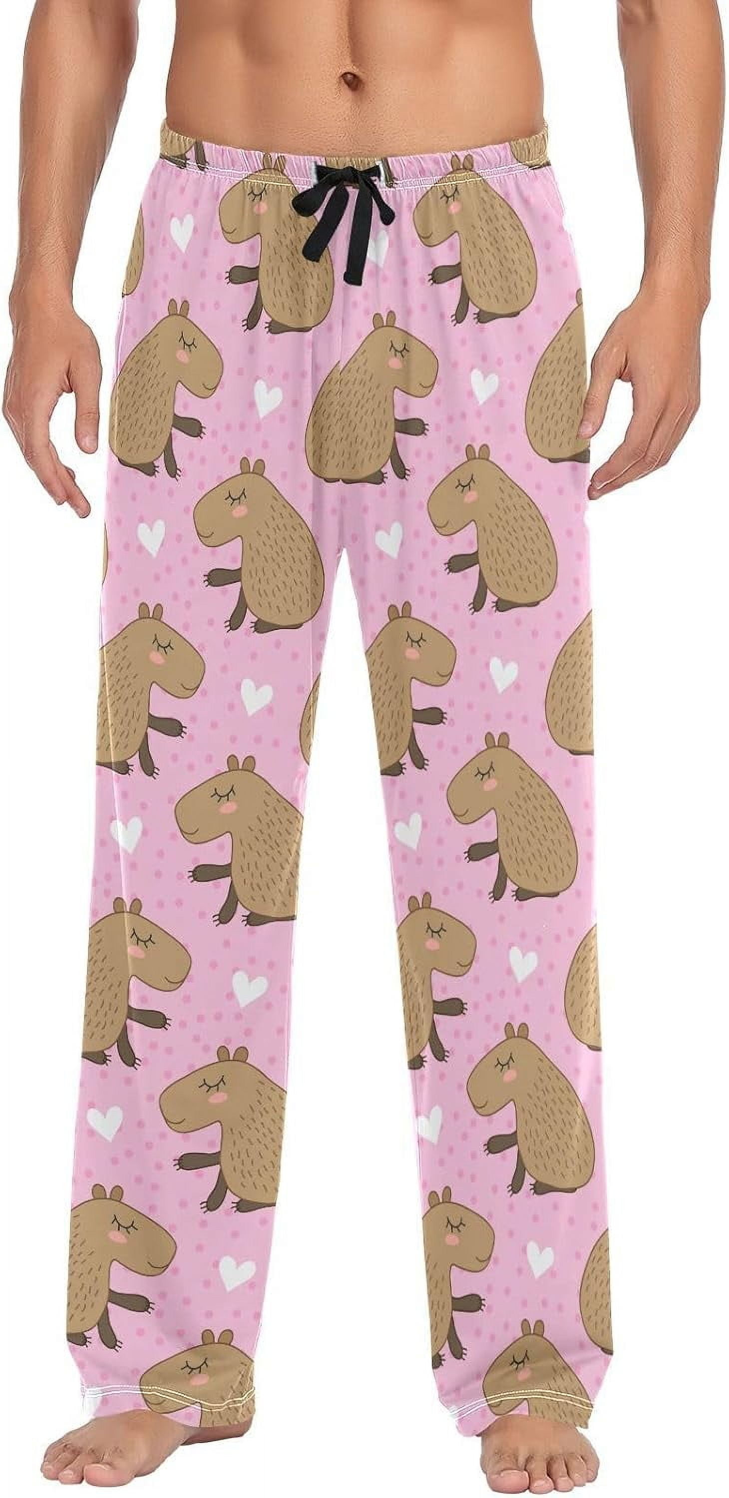 PISONIC Capybara Mens Pajama Pants Lounge Men's Pajama Bottoms Soft ...