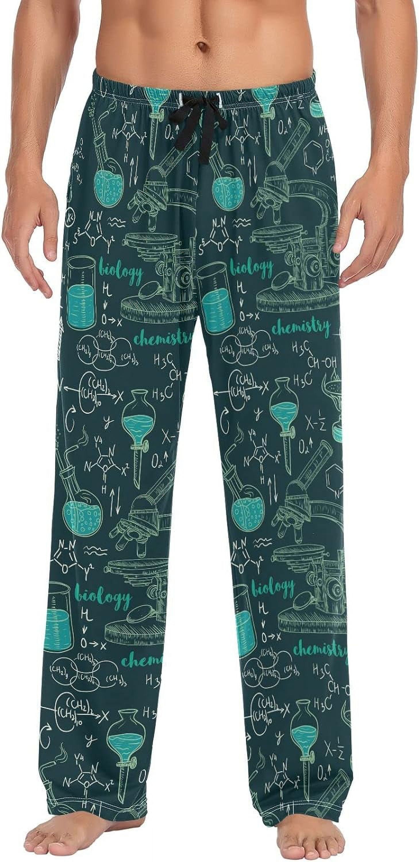 PISONIC Chemistry Mens Pajama Pants Lounge Men's Pajama Bottoms Soft ...