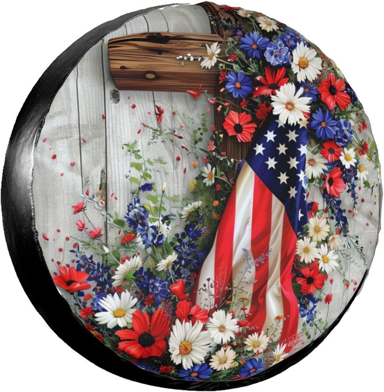 PISONIC Christian 4th Of July Spare Tire Cover Weatherproof Universal ...