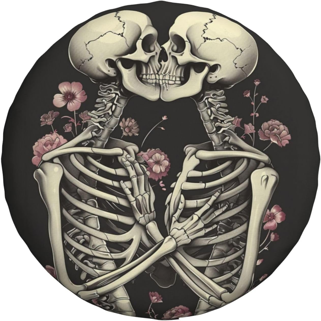 PISONIC Couple Skeleton Spare Tire Cover Weatherproof Universal Wheel ...