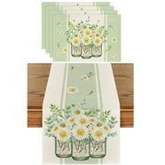 Hydrangea Table Runner, Spring Summer Seasonal Kitchen Dining Table ...