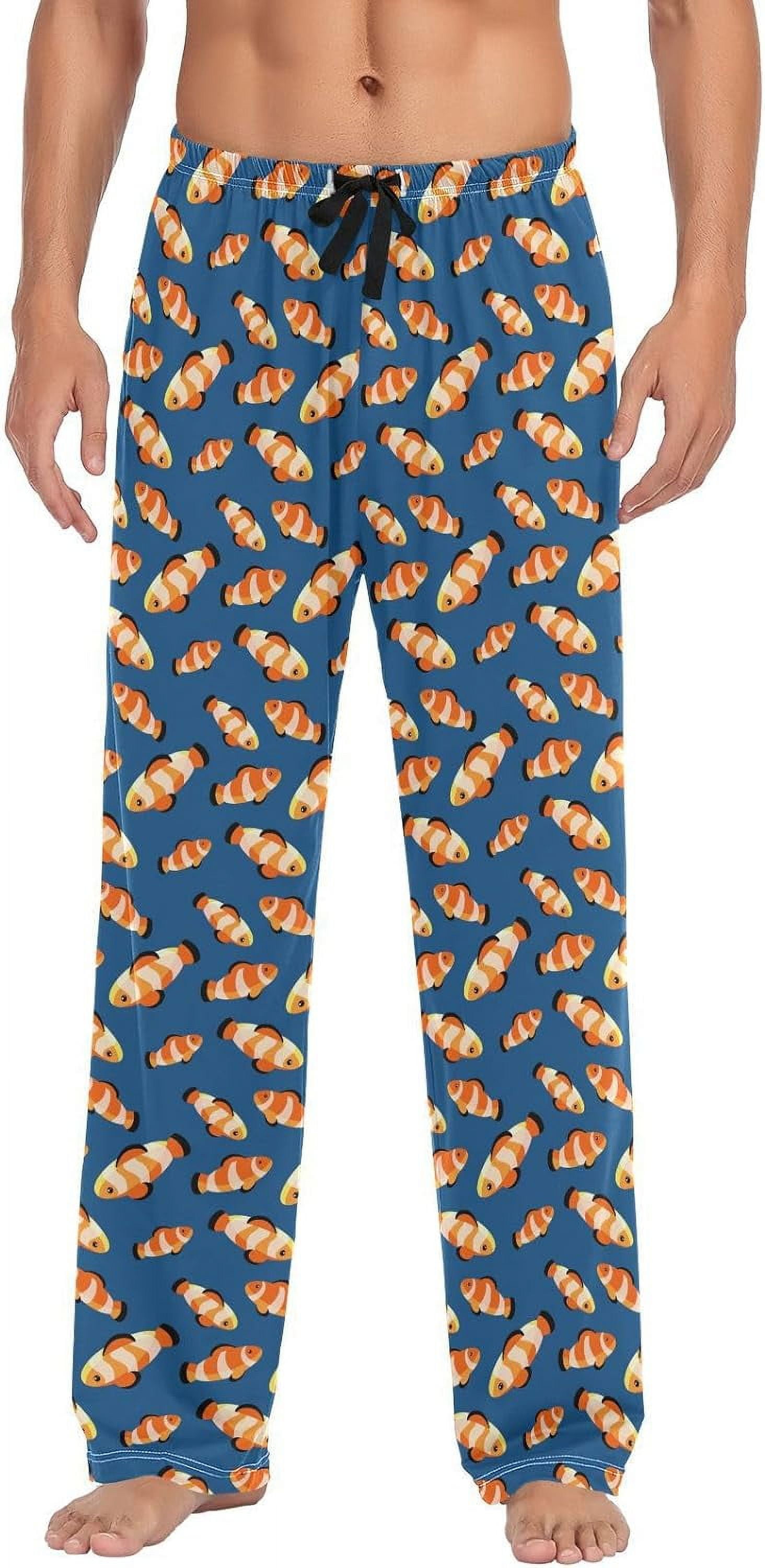 PISONIC Fish Mens Pajama Pants Lounge Men's Pajama Bottoms Soft Sleep ...