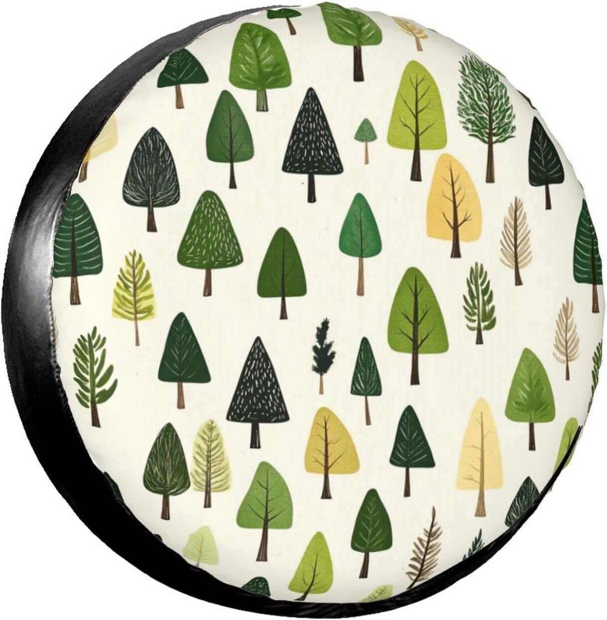 PISONIC Forest Pattern Spare Tire Cover Weatherproof Universal Wheel ...