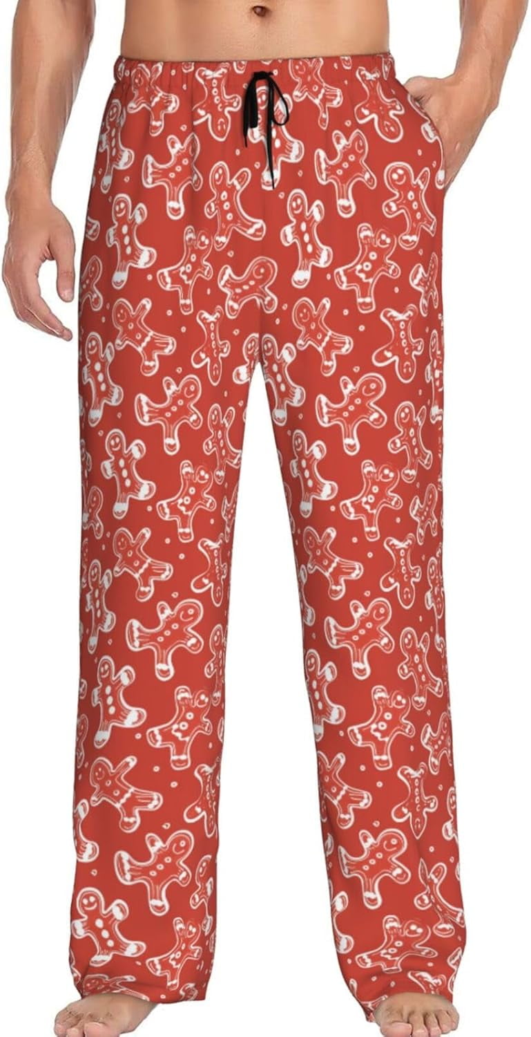PISONIC Funny Mens Pajama Pants Lounge Men's Pajama Bottoms Soft Sleep ...