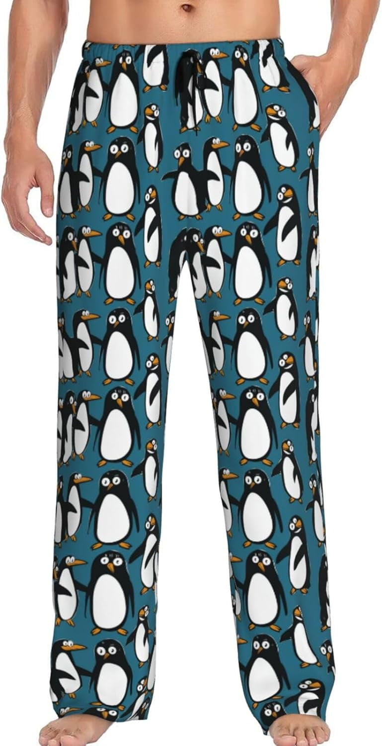 PISONIC Funny Mens Pajama Pants Lounge Men's Pajama Bottoms Soft Sleep ...