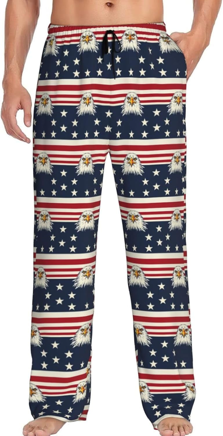 PISONIC Funny Mens Pajama Pants Lounge Men's Pajama Bottoms Soft Sleep ...