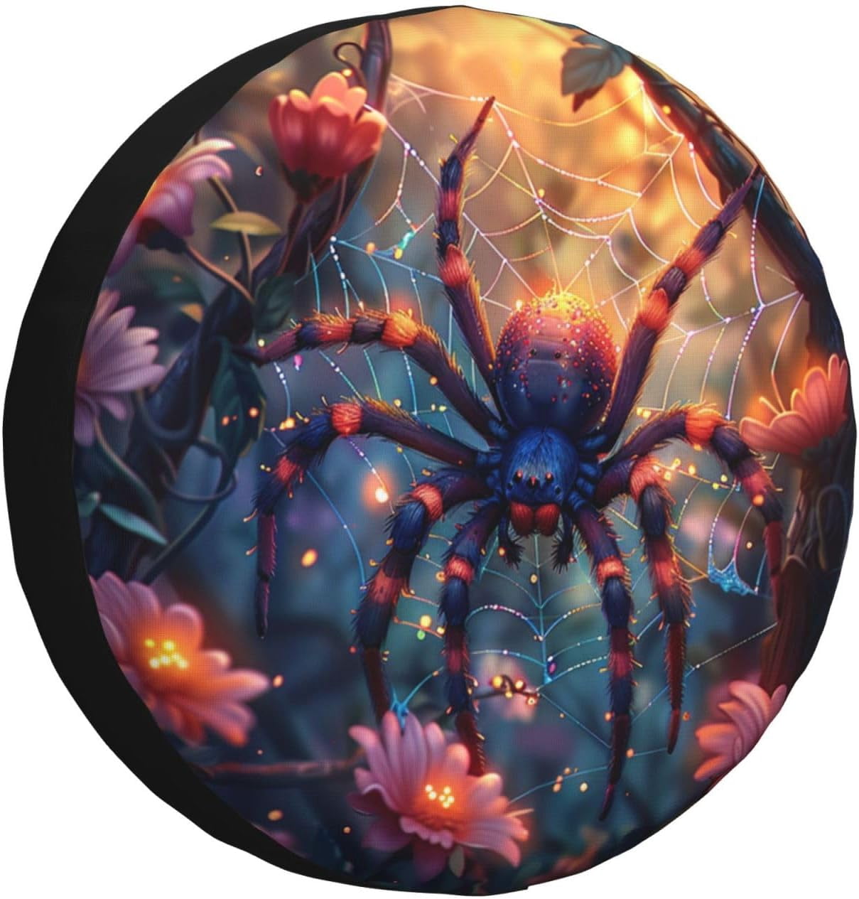 PISONIC Halloween Spider Spare Tire Cover Weatherproof Universal Wheel ...