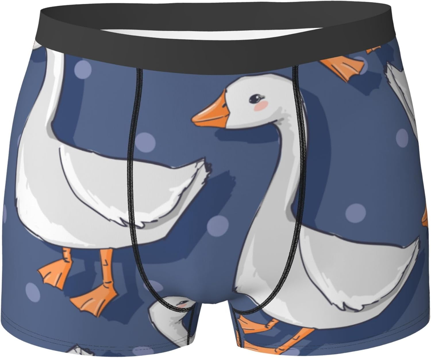 PISONIC Hand Drawn Cute Goose Print Men's Underwear Boxer Briefs ...