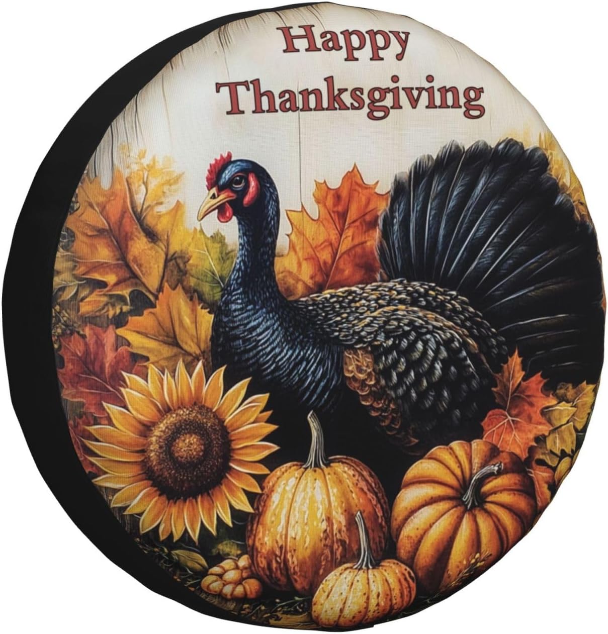 PISONIC Happy Thanksgiving Turkey Spare Tire Cover Weatherproof ...