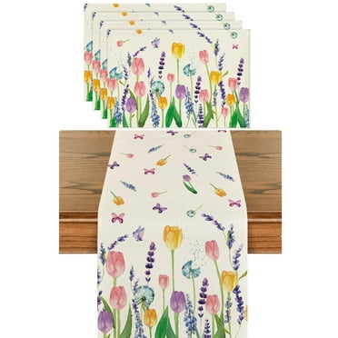 Hydrangea Table Runner, Spring Summer Seasonal Kitchen Dining Table ...