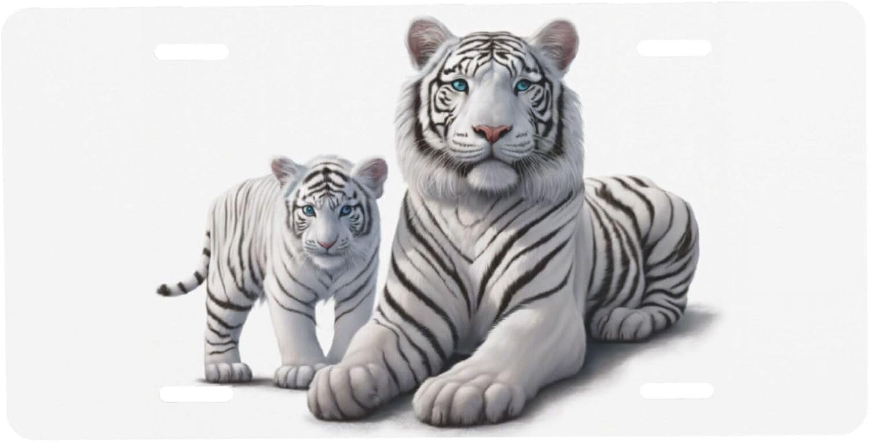 PISONIC License Plate, Tiger Mama Baby Decorative Car Front License ...