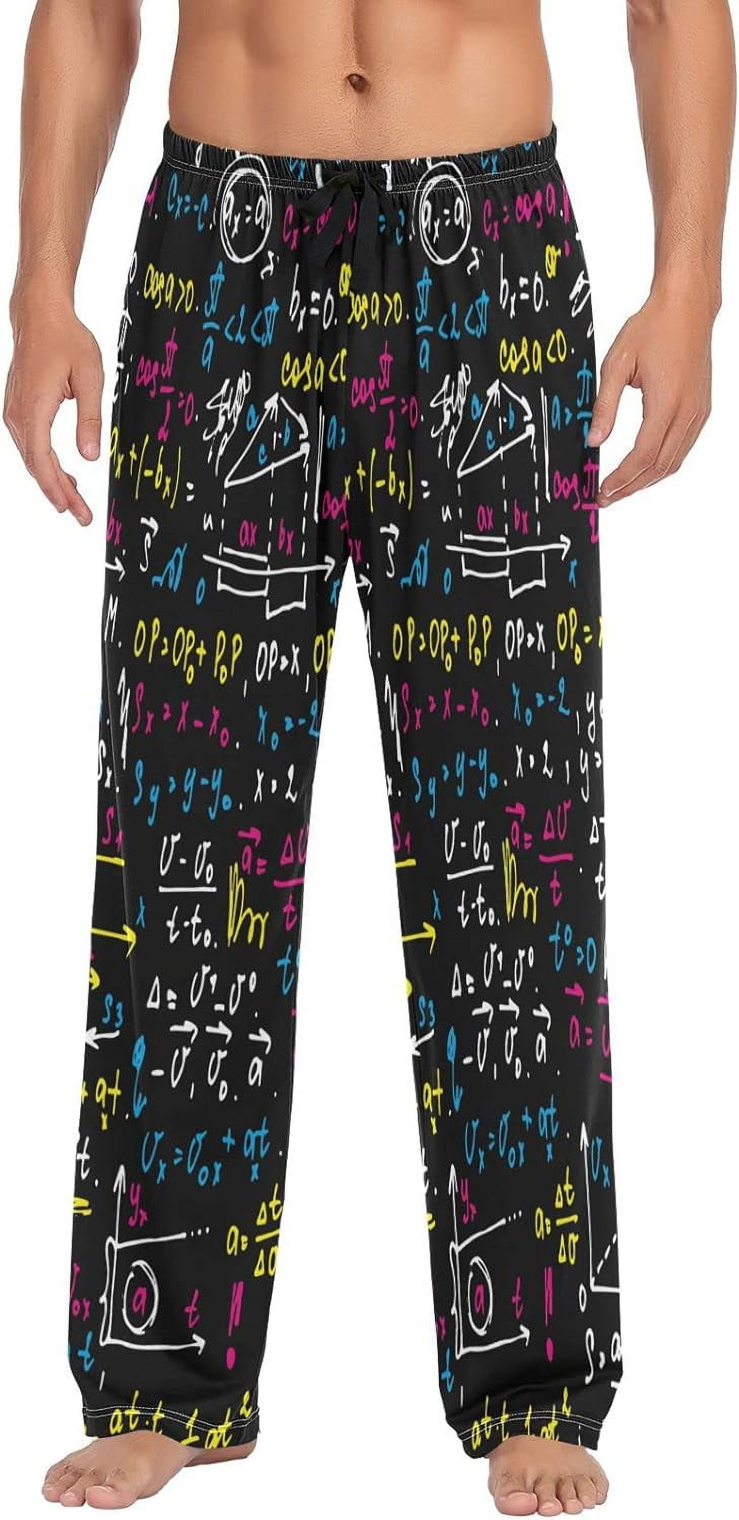 PISONIC Math Formulas Mens Pajama Pants Lounge Men's Pajama Bottoms ...