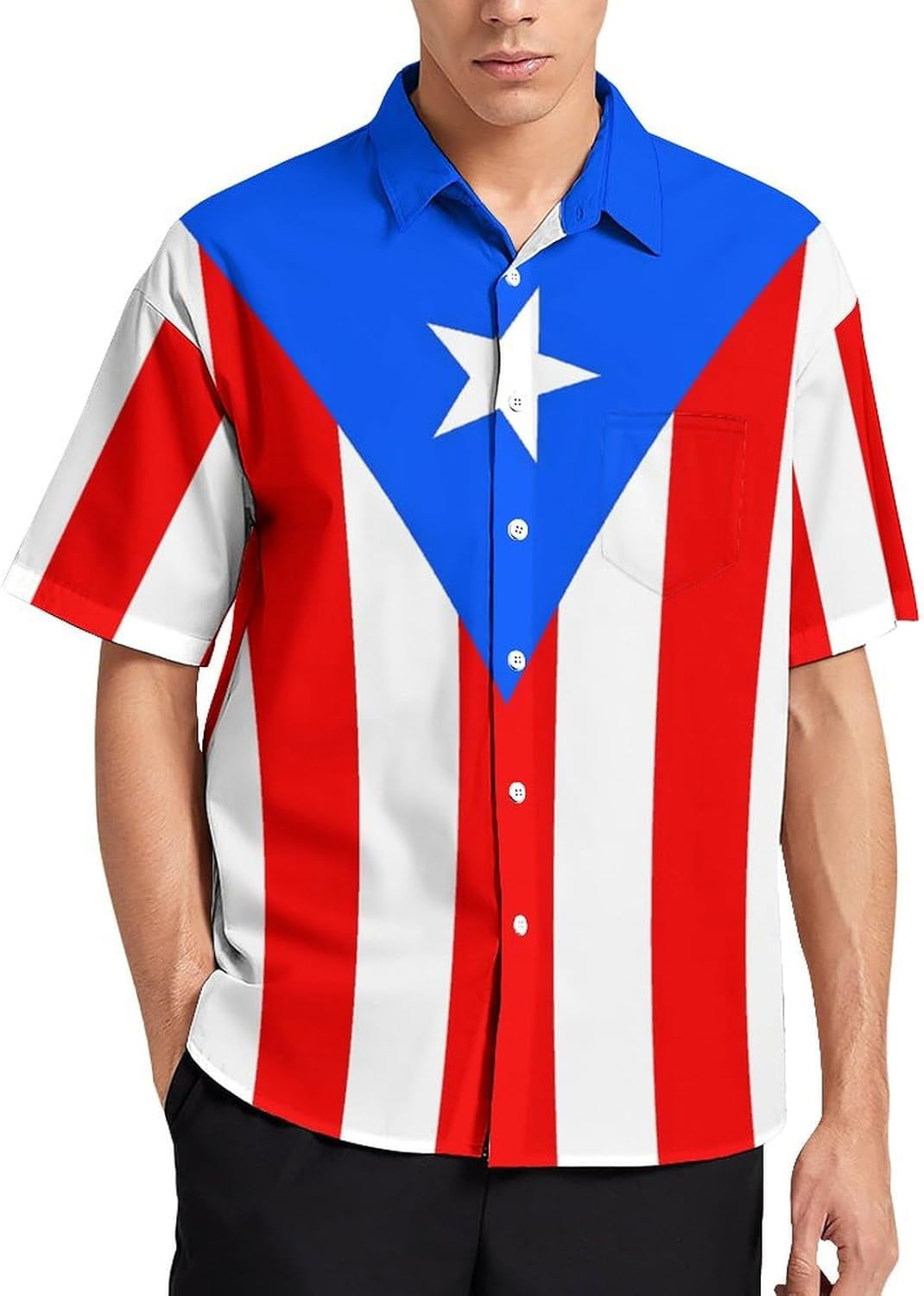 PISONIC Men's Hawaiian Shirts Summer Tropical Beach Shirt Short Sleeve ...