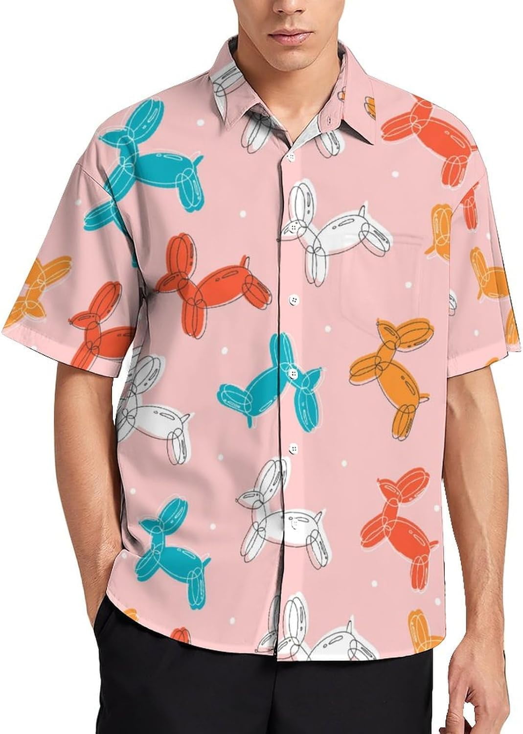 PISONIC Men's Hawaiian Shirts Summer Tropical Beach Shirt Short Sleeve ...