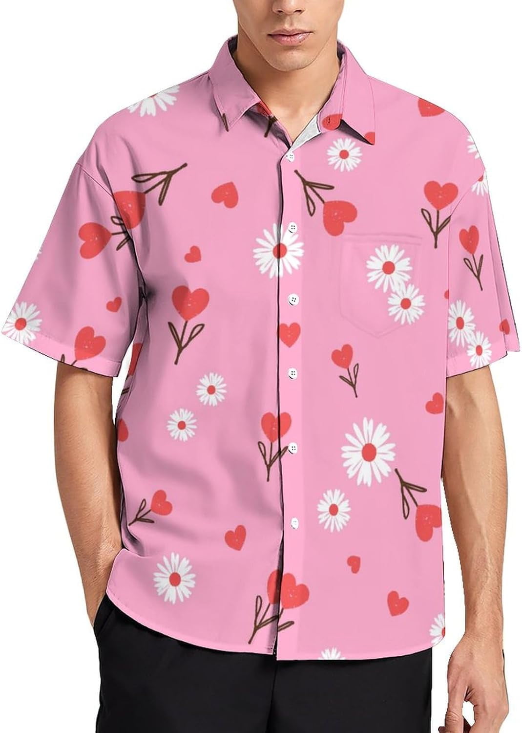 PISONIC Men's Hawaiian Shirts Summer Tropical Beach Shirt Short Sleeve ...