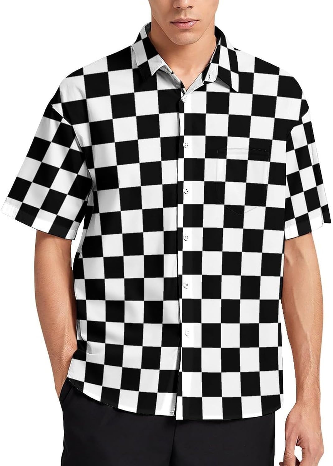 PISONIC Men's Hawaiian Shirts Summer Tropical Beach Shirt Short Sleeve ...