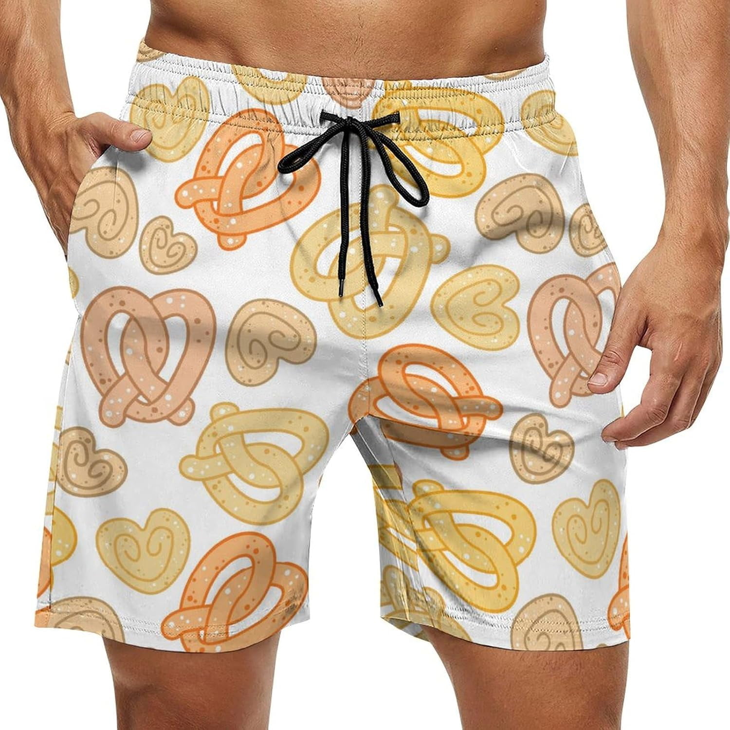 PISONIC Men's Swim Trunks Swimwear Swim Shorts Beach Shorts with ...