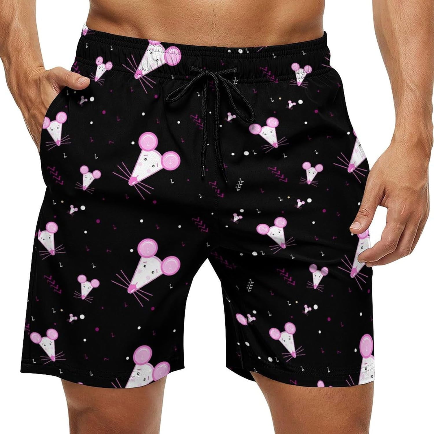 PISONIC Men's Swim Trunks Swimwear Swim Shorts Beach Shorts with ...