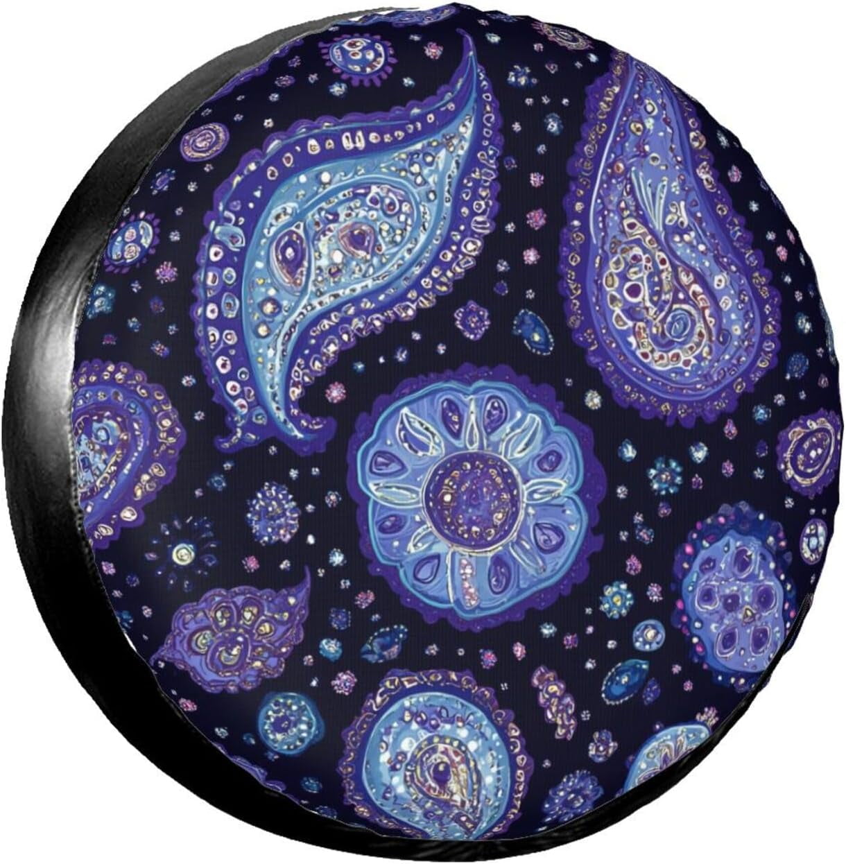 PISONIC Neon Purple Paisley Spare Tire Cover Weatherproof Universal ...