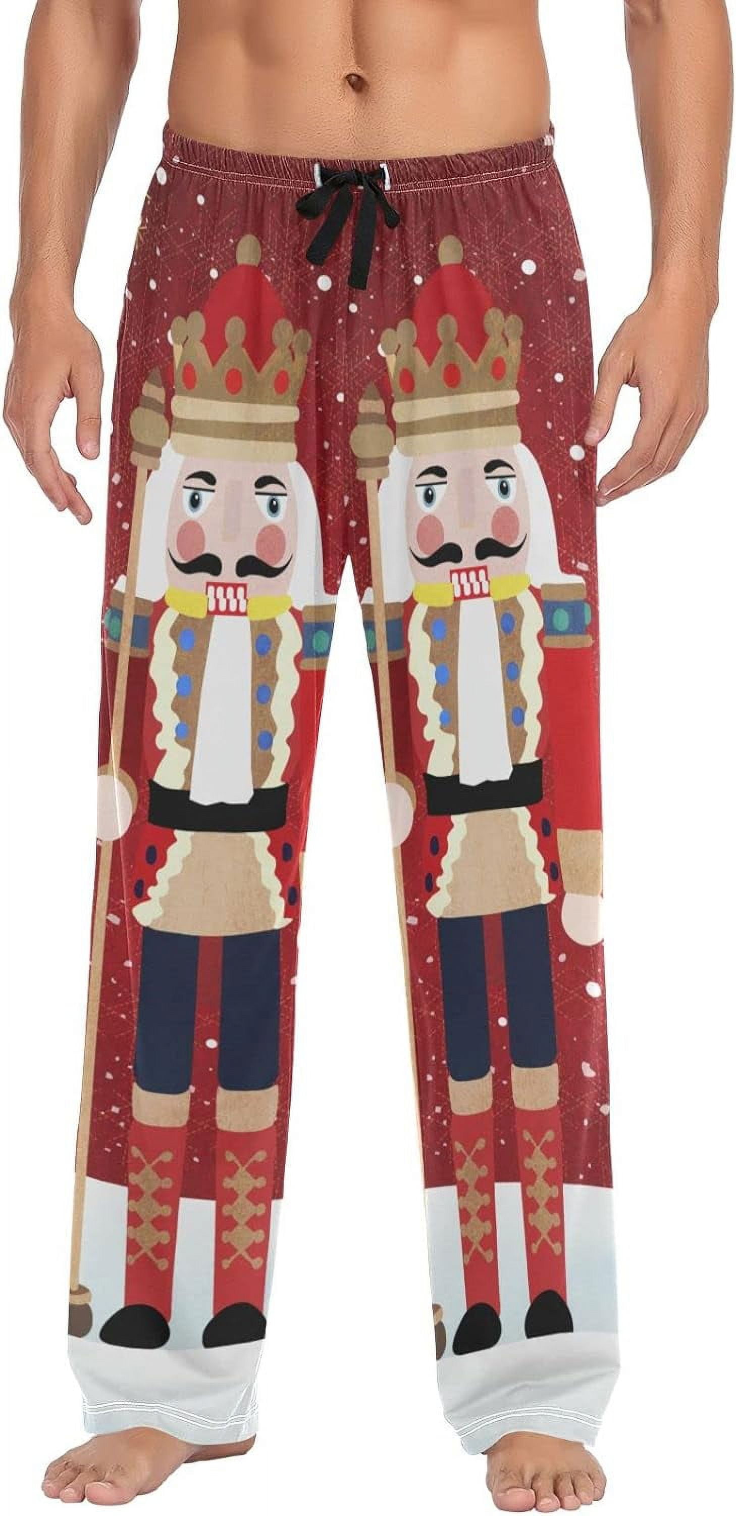 PISONIC Nutcracker Soldier Mens Pajama Pants Lounge Men's Pajama ...