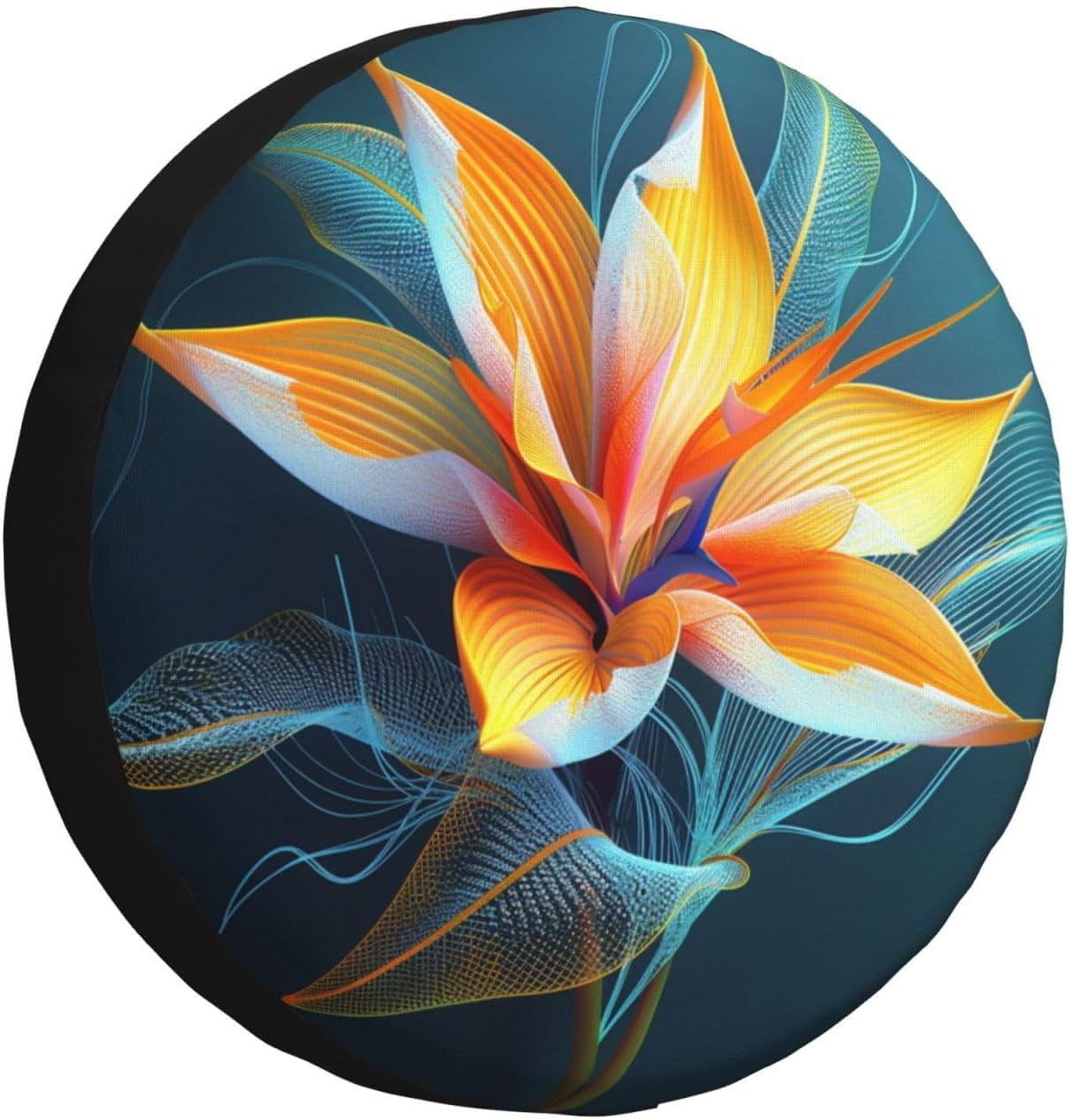 PISONIC Paradise Flower Spare Tire Cover Weatherproof Universal Wheel ...