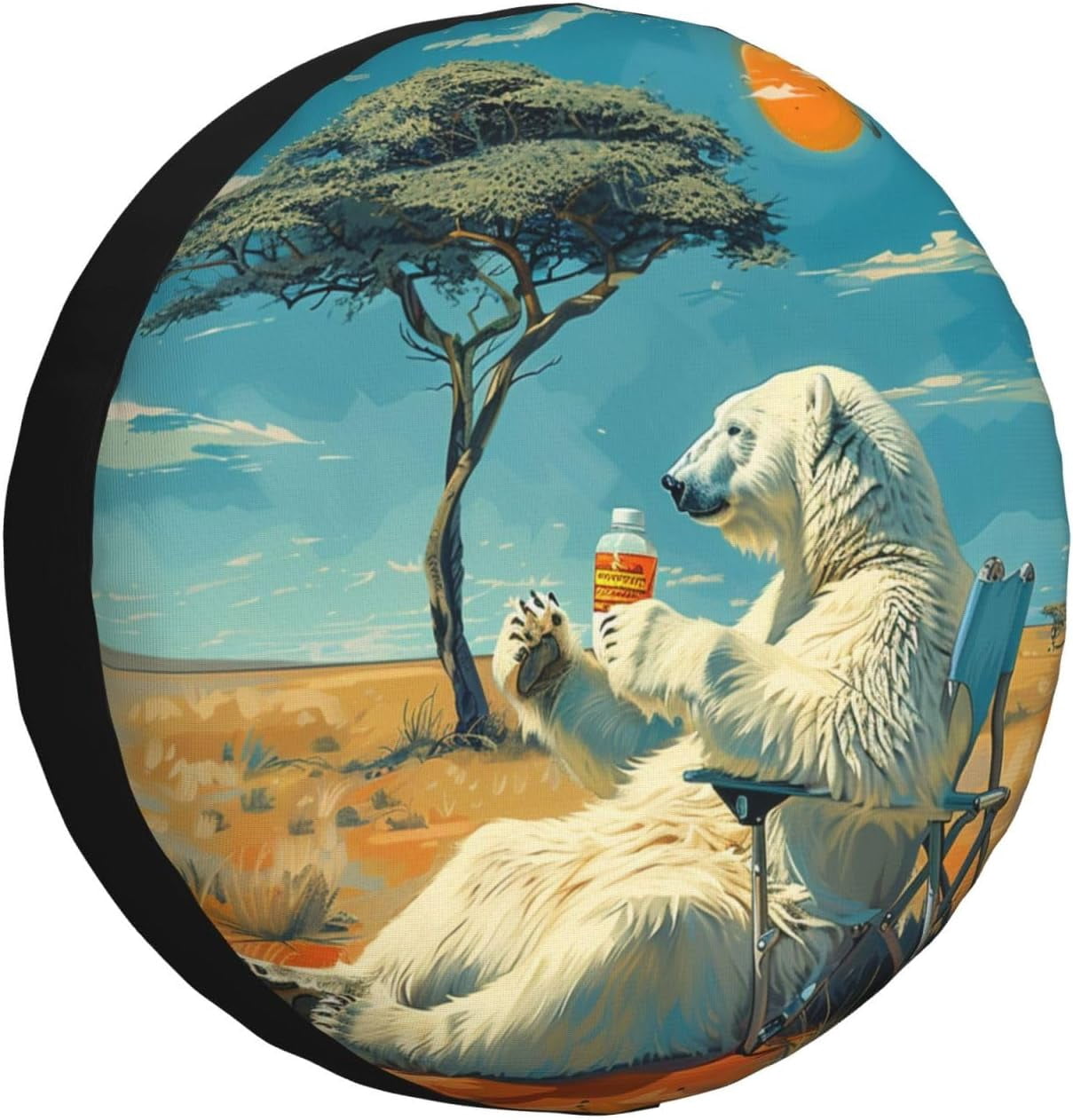 PISONIC Polar Bear Spare Tire Cover Weatherproof Universal Wheel ...