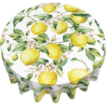 Blue Coastal Round Tablecloth 55-60 Inch Round Fitted Table Cloth with ...