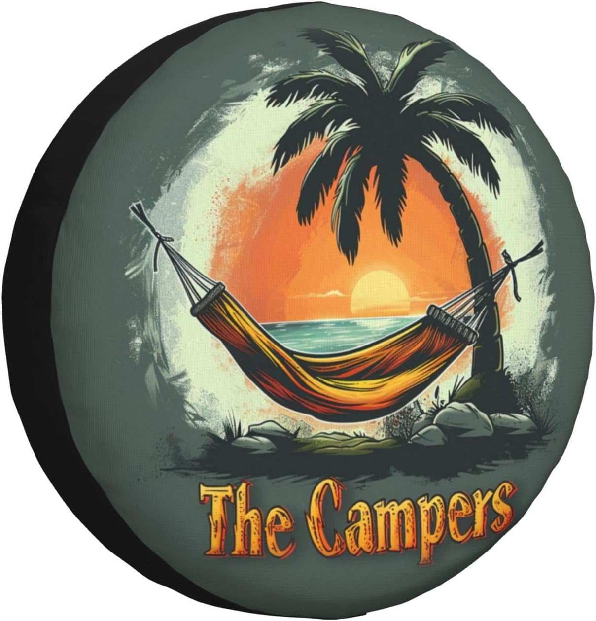 PISONIC The Campers Spare Tire Cover Weatherproof Universal Wheel ...