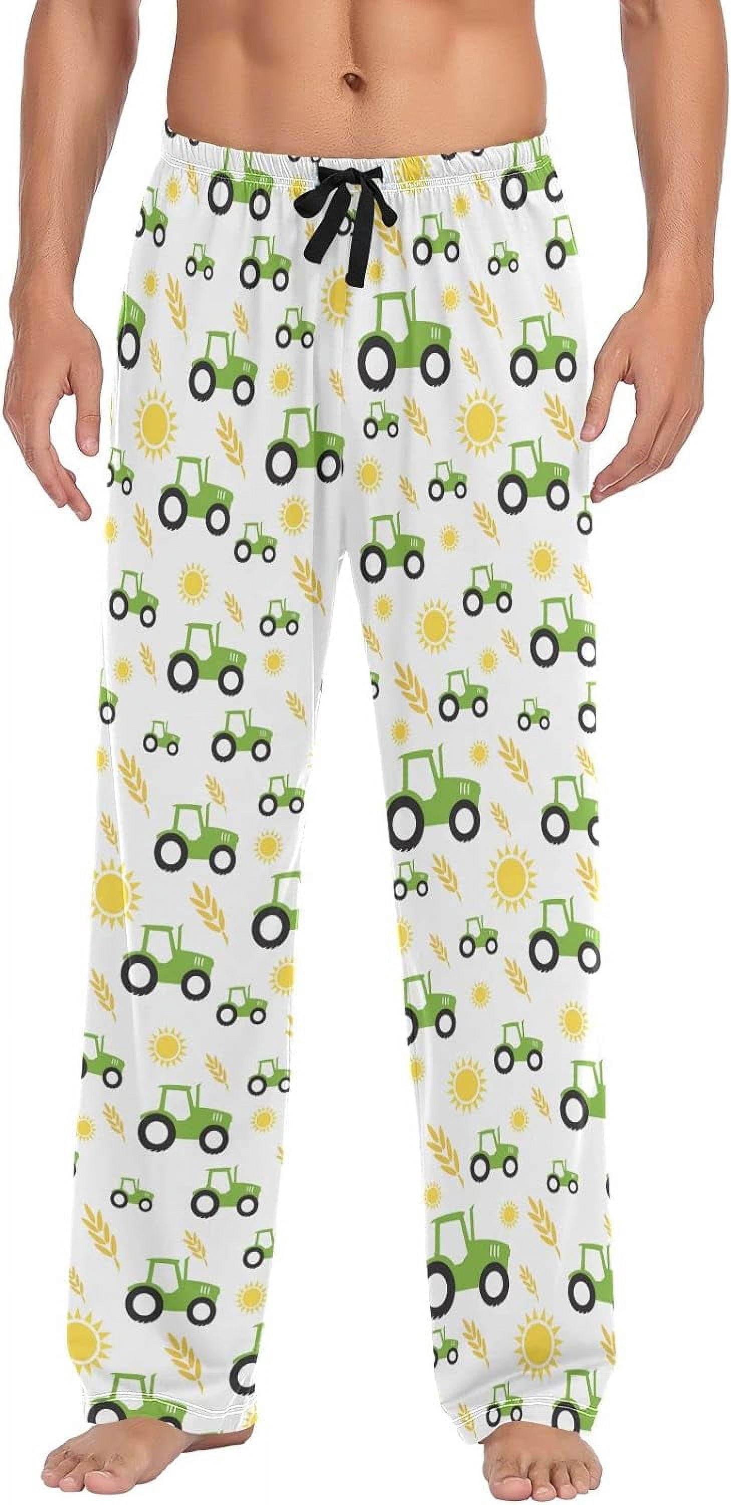 PISONIC Tractor Mens Pajama Pants Lounge Men's Pajama Bottoms Soft ...