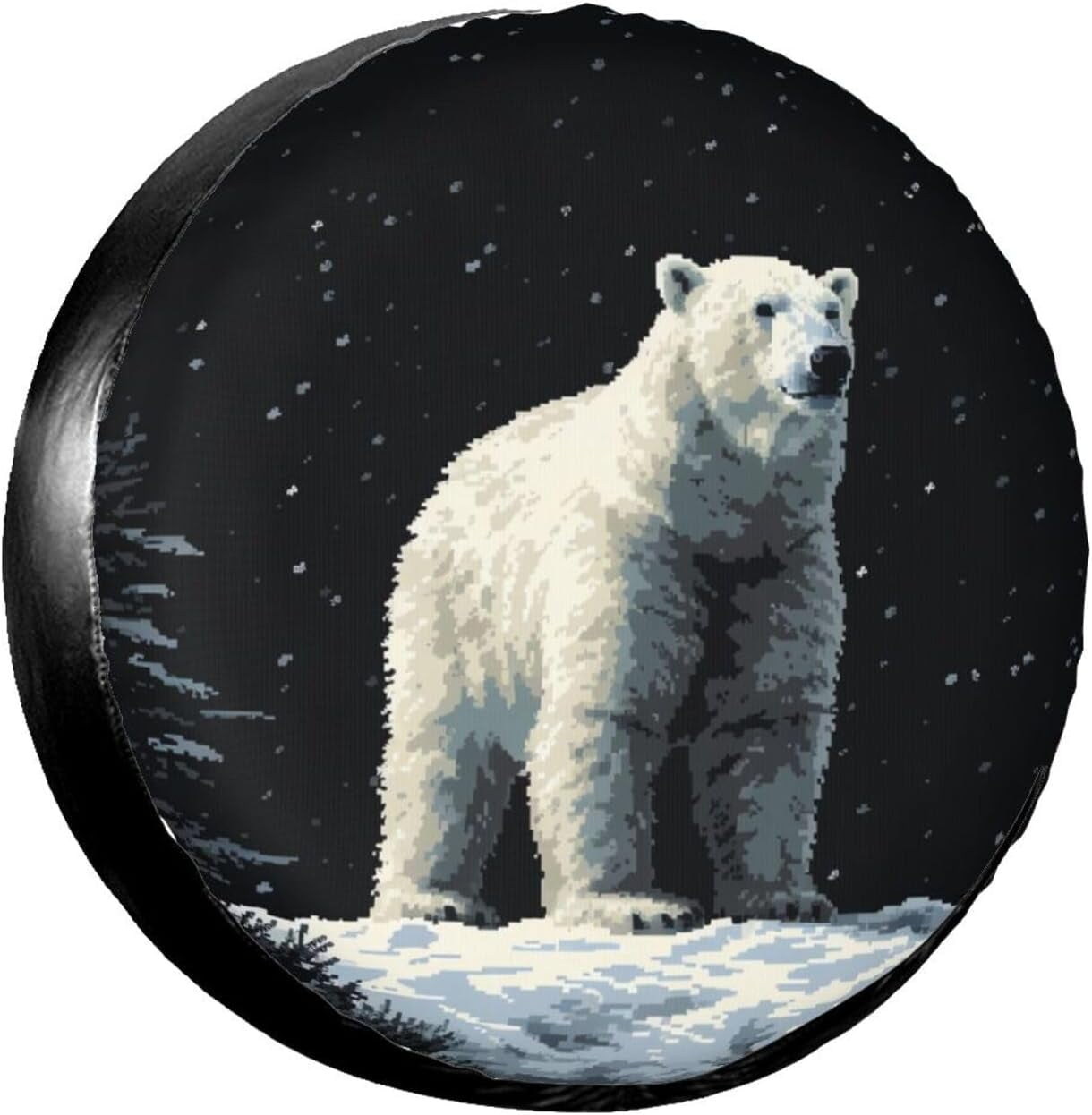 PISONIC Winter Theme Bear Spare Tire Cover Weatherproof Universal Wheel ...