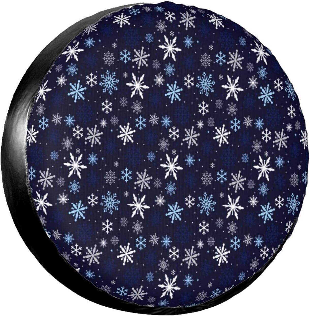 PISONIC Xmas Blue Snowflakes Spare Tire Cover Weatherproof Universal ...