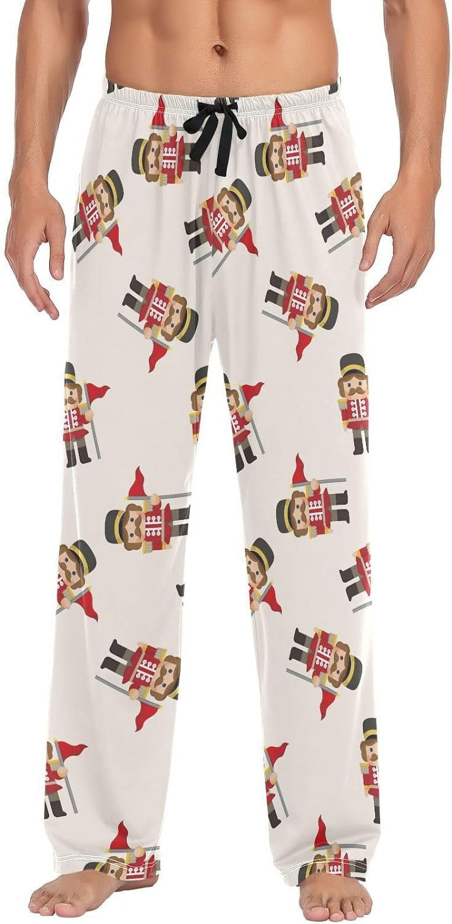 PISONIC Xmas Toy Soldiers Nutcracker Mens Pajama Pants Lounge Men's ...