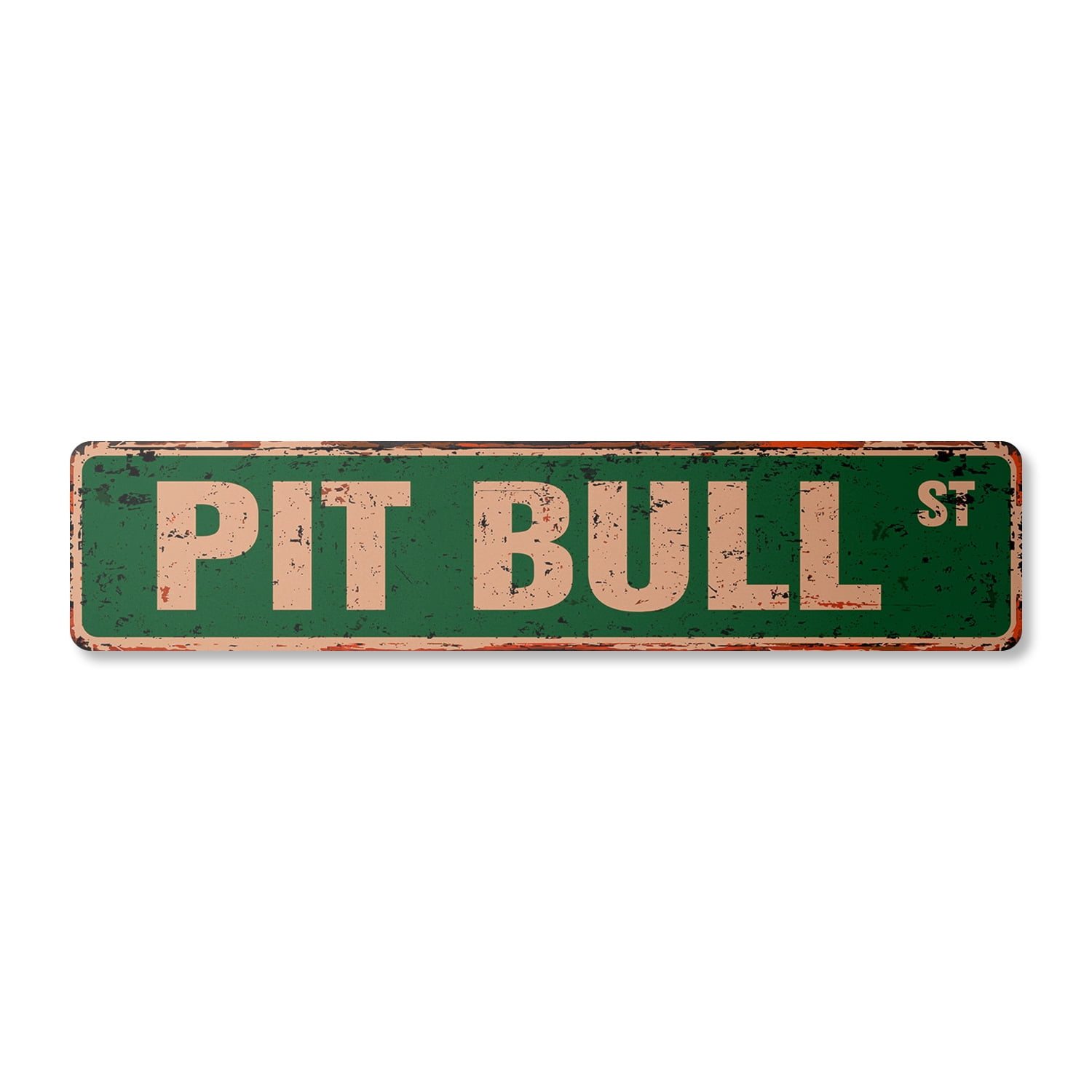 PIT BULL Vintage Plastic Street Sign collectible pitbull dog pet ...