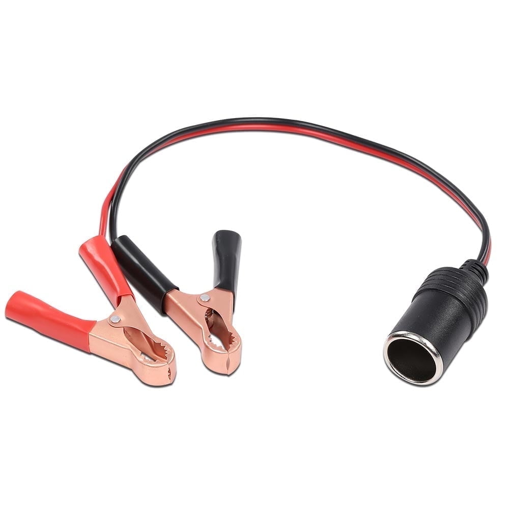 PIT66 12V Battery Terminal Clamp Adapter, Alligator Clips, 12V Socket ...