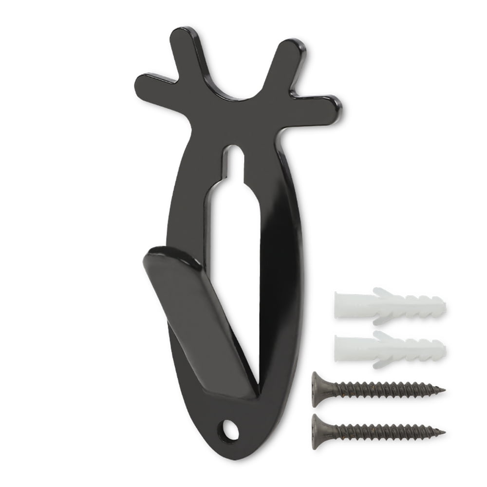 PIT66 1Pc Black European Mount Skull Wall Hanger Hook Deer Antelope ...