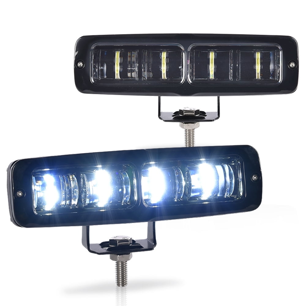 PIT66 2pcs 6 Inch LED Work Light Bar Spot Pods Fog Lamp Fit for Pickup ...