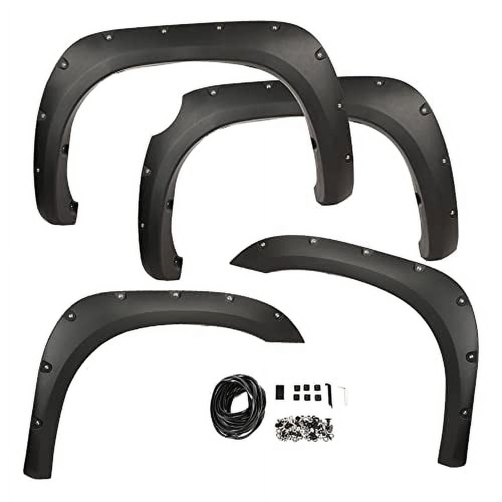 PIT66 4Pc Fender Flares Textured Pocket Rivet Style Fit For 07-13 ...