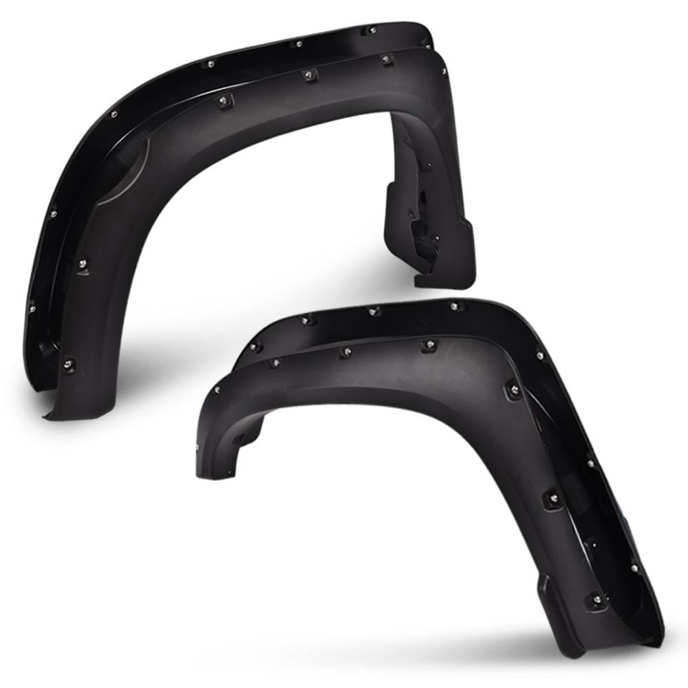 PIT66 4X Black Pocket Rivet Wheel Fender Flares Textured Fit for 2014 ...