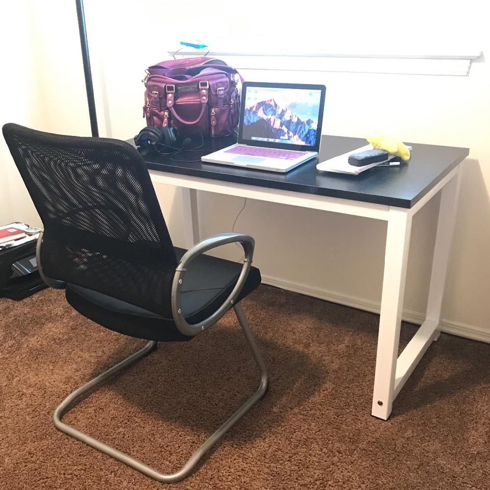 PIT66 55.1 inch Black Computer PC Desk Writing Study Desk Table Gaming ...