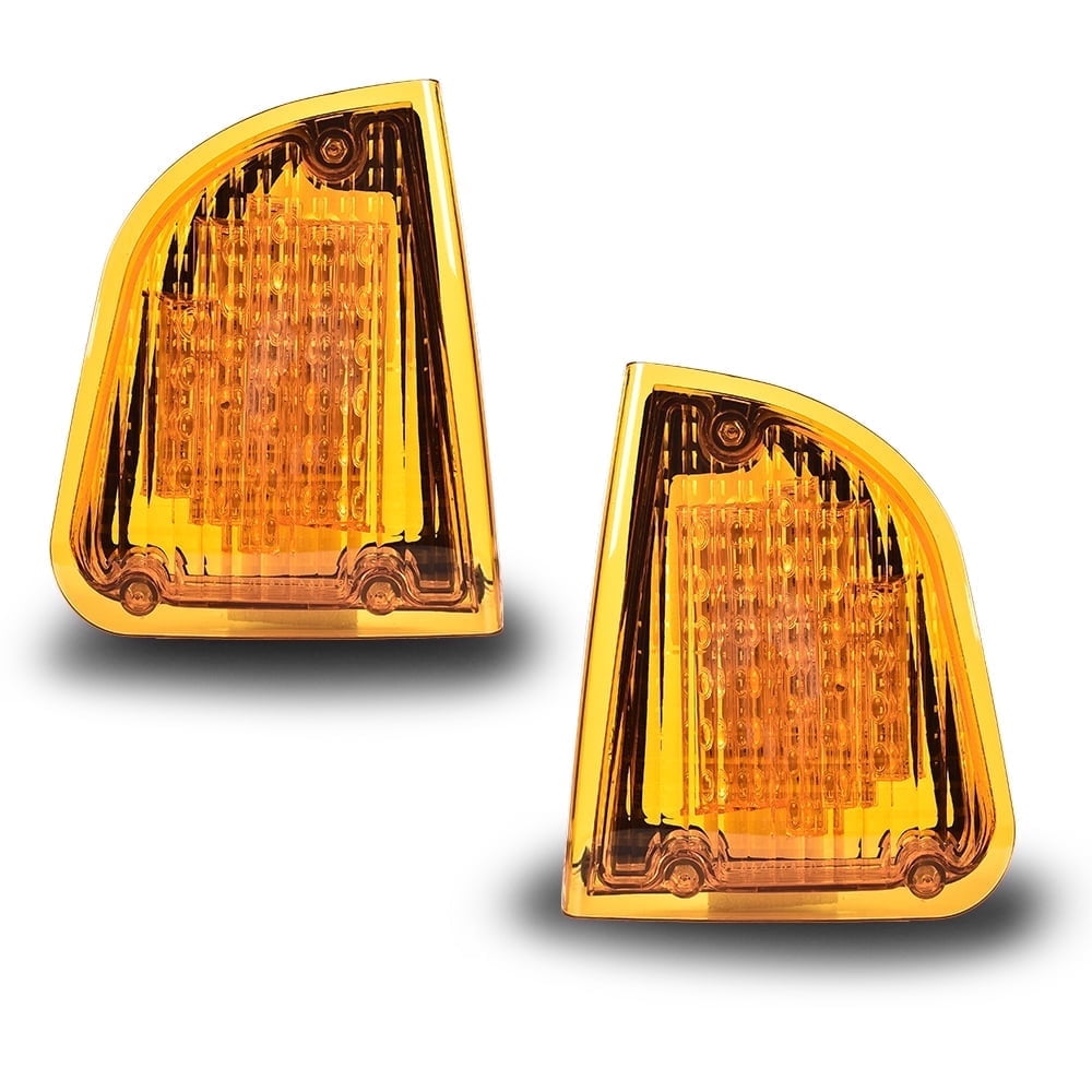Amber LED Turn Signal Lights Pair Fit For 02-08 KW Kenworth K300 T300 ...