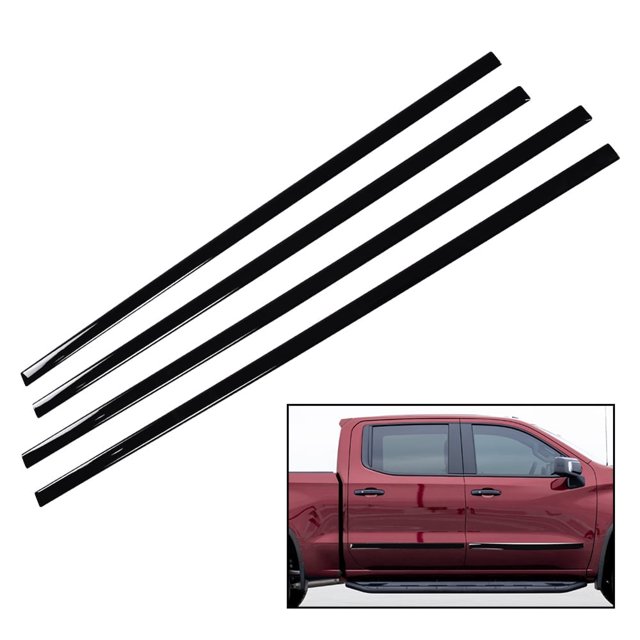 PIT66 Body Side Molding Trim Set 4PCS 1/18" Fit For Silverado/Sierra ...