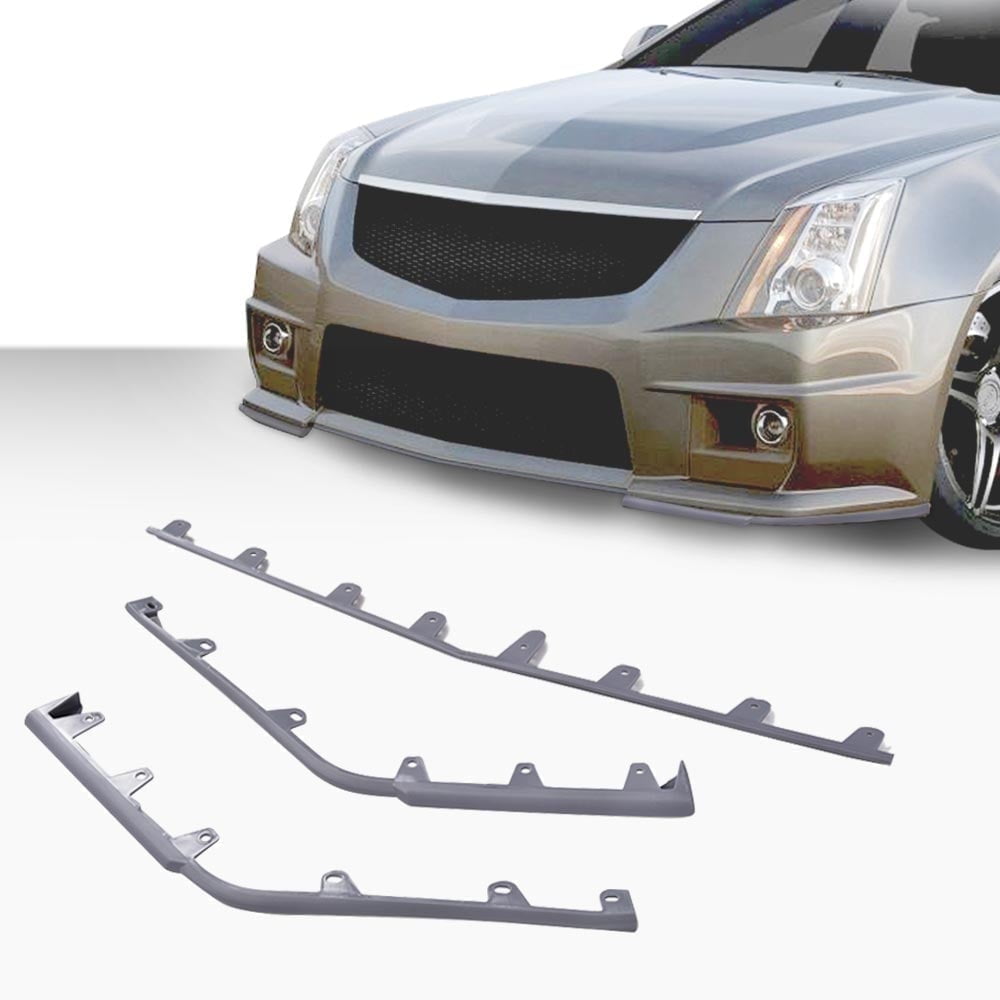 PIT66 Bumper Trim Front Bumper Molding Kit Gray Fit for Cadillac CTS 09 ...